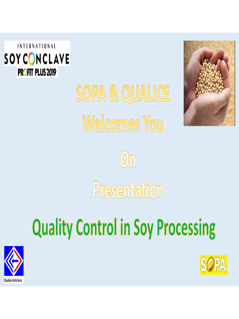 Quality Control in Soy Processing | Download Free PDF | Soybean ...