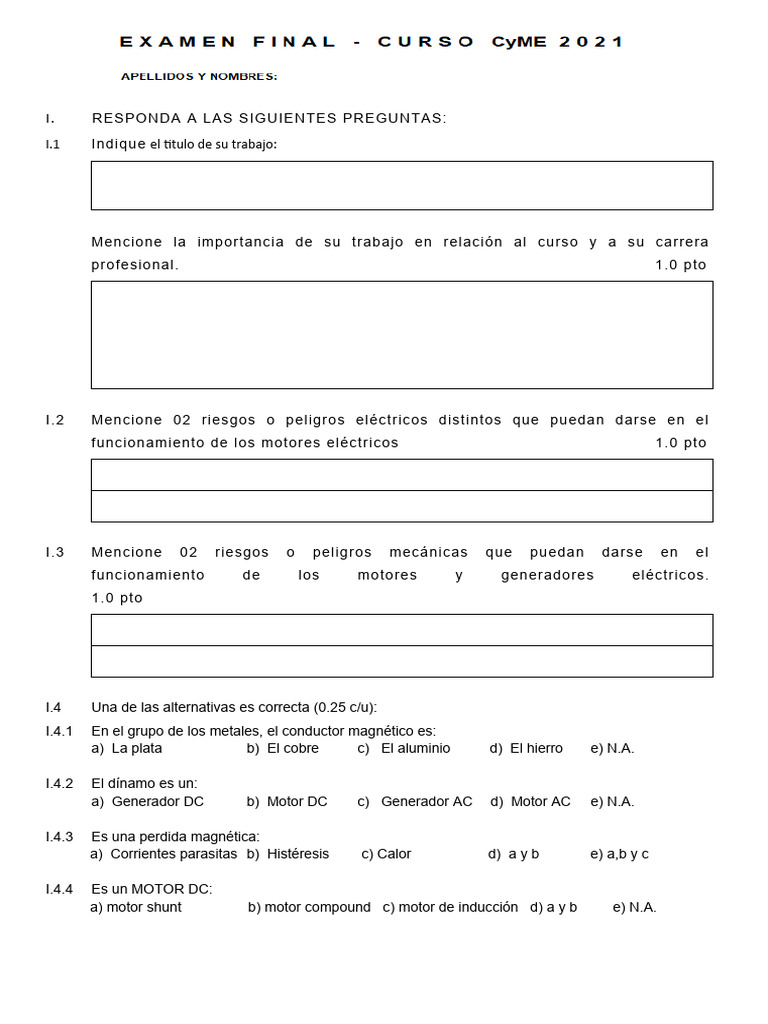 Examen FINAL CYME 2022 FIA | PDF | Ingenieria Eléctrica | Energia electrica