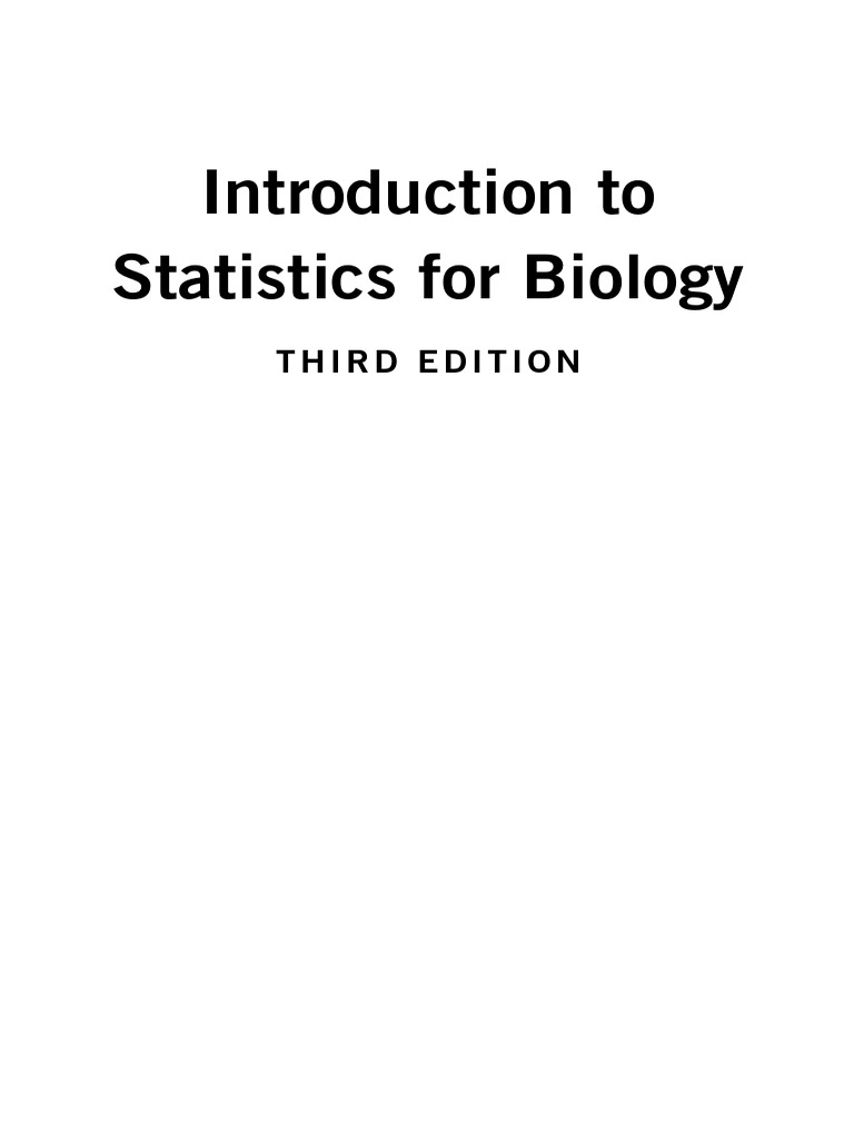 Trudy A. Watt, Robin H. McCleery, Tom Hart - Introduction To Statistics For Biology, Third ...