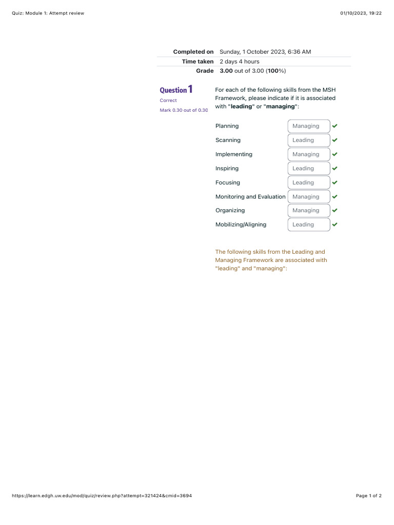 Quiz: Module 1: Attempt Review | PDF