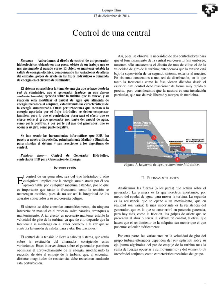 RA Informe | Descargar gratis PDF | Generador eléctrico | Turbina