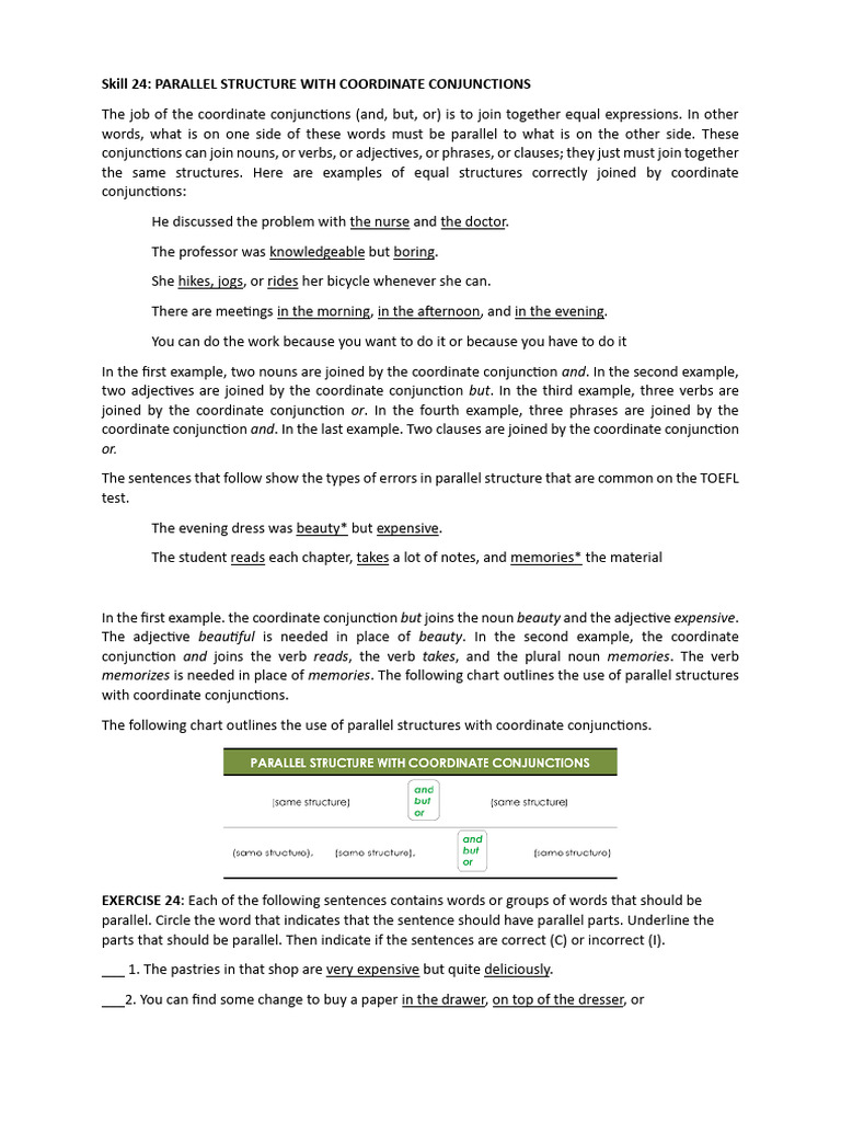 Parallel Structure in Writing | PDF | Adjective | Noun