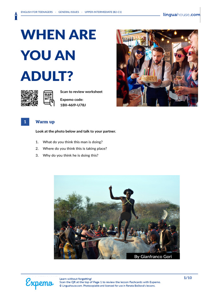 When Are You An Adult British English Student | PDF | Verb | Noun