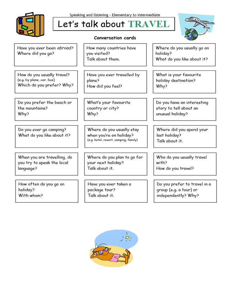 Travel Conversation Topics Guide | PDF | Self-Improvement