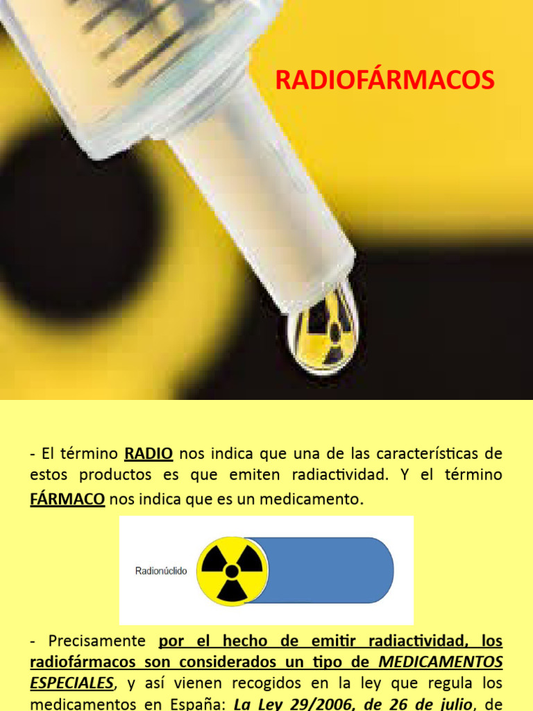 Radiofarmacos | PDF | Difusión | Desintegración radioactiva