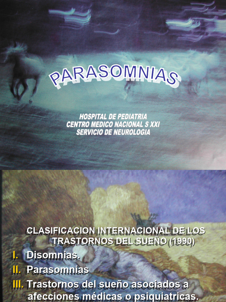 PARASOMNIAS | Descargar gratis PDF | Pesadilla | Dormir