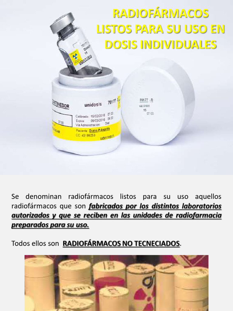 Radiofarmacos Listos para Su Uso en Dosis Individuales | PDF ...
