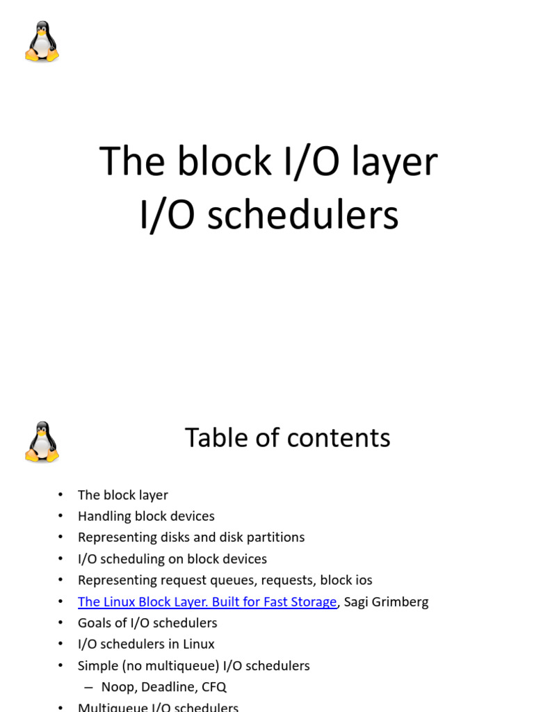 Io Schedulers | PDF | Scheduling (Computing) | Hard Disk Drive