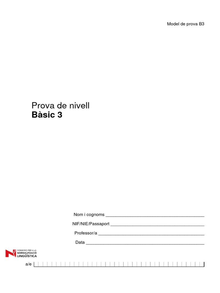 Model de Prova B3 | PDF