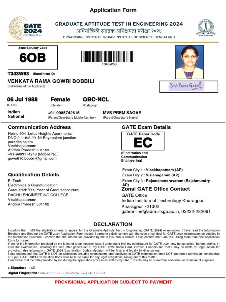 T343 W63 Application Form | PDF