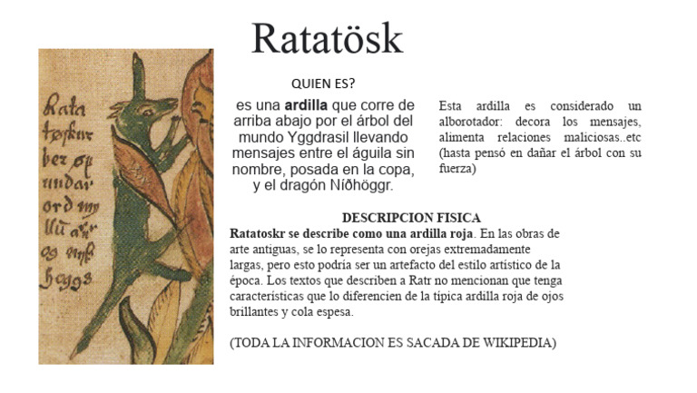 Ratatosk Mitologia Nordica | PDF