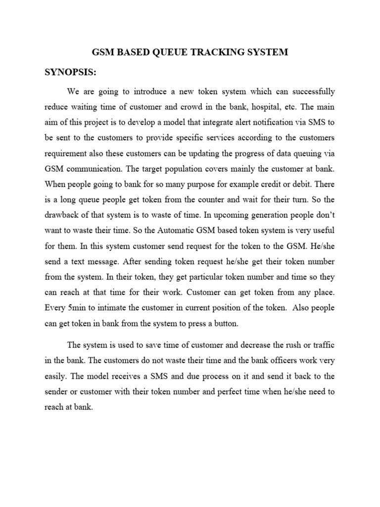 217.GSM Based Queue Tracking System | PDF