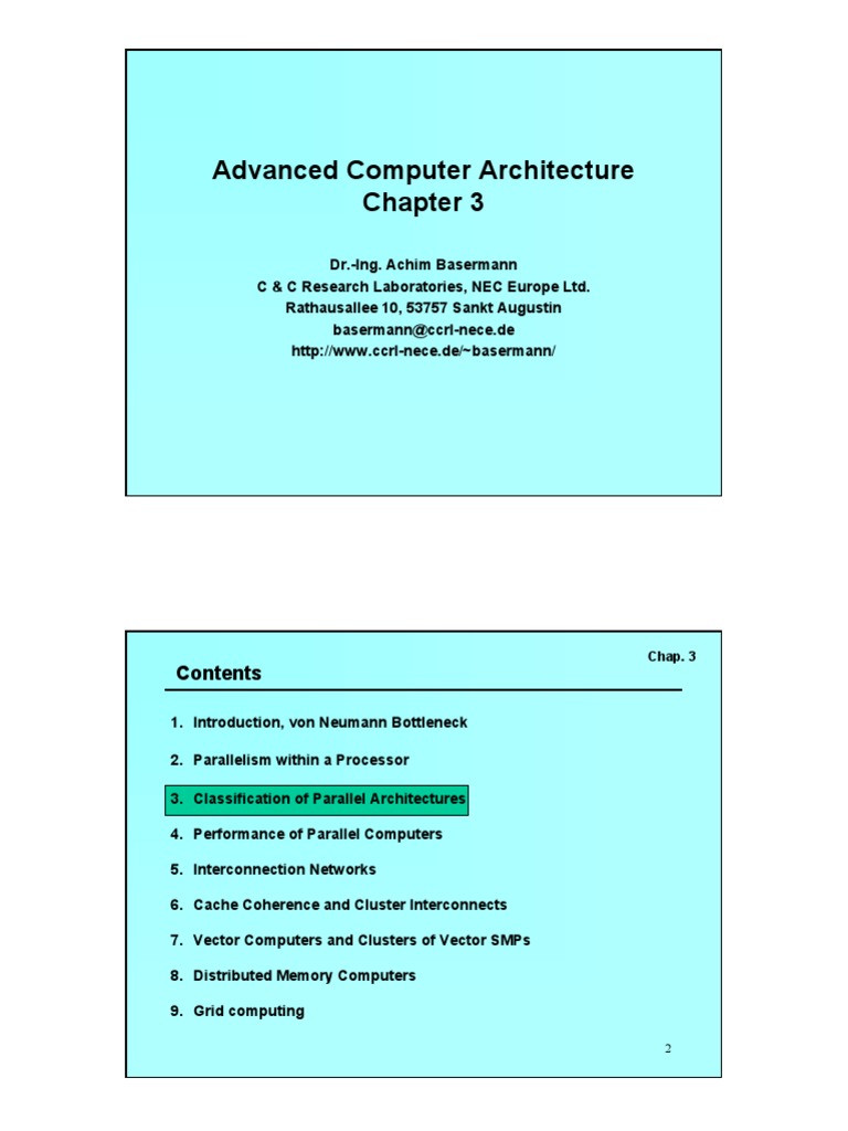 Advance Computer Architecture In 5 Pages Pdf Parallel Computing