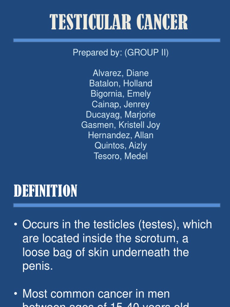 SS of Testicular Cancer | PDF | Testicle | Cancer