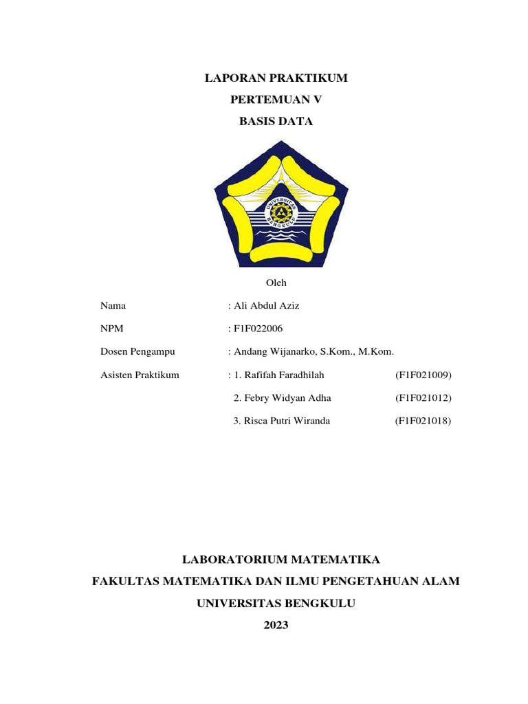 Laporan 5 Basdat FIX | PDF | Komputer