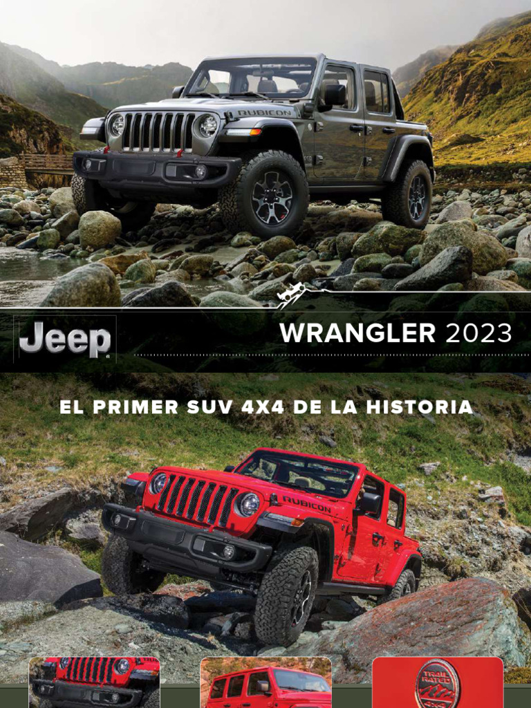 Jeep Wrangler 2023 Catalogo 1 | PDF | Tracción en las cuatro ruedas | todoterreno
