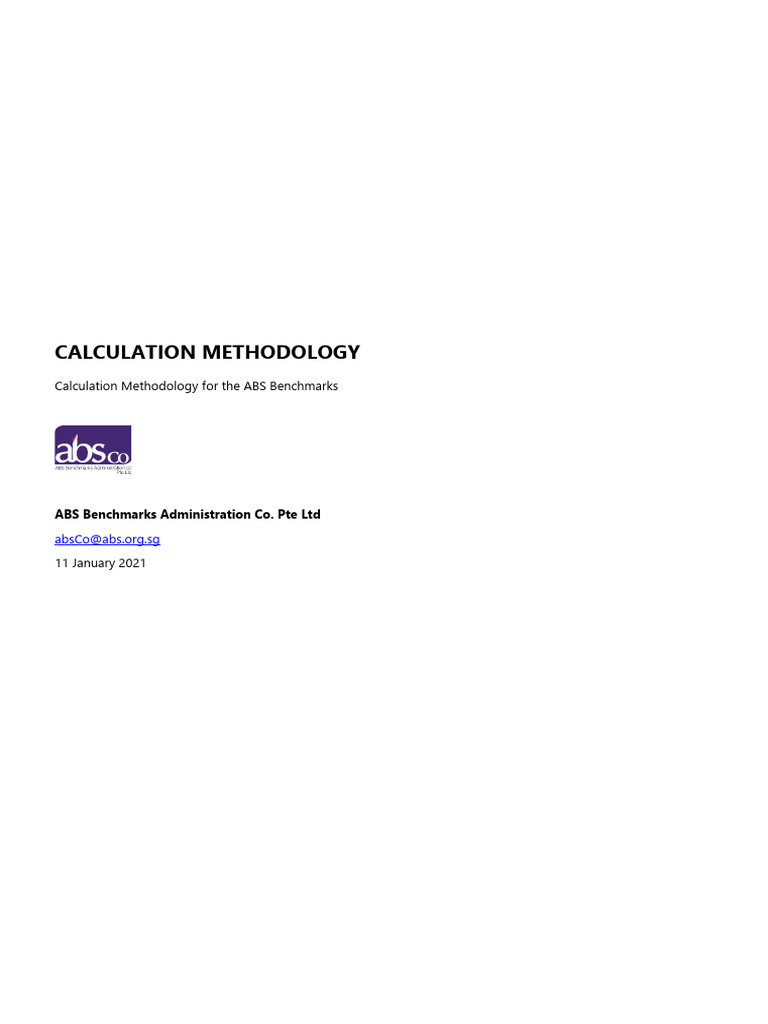 Calculation Methodology Abs Benchmarks | Download Free PDF | Swap ...