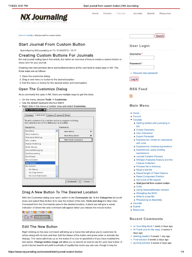 Creating Custom Buttons For Journal | PDF