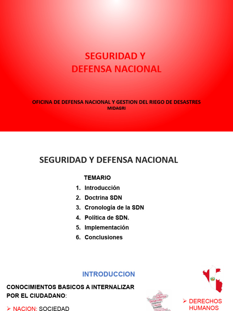 Seguridad y Defensa Nacional Perú | PDF | Valores | Estado (política)