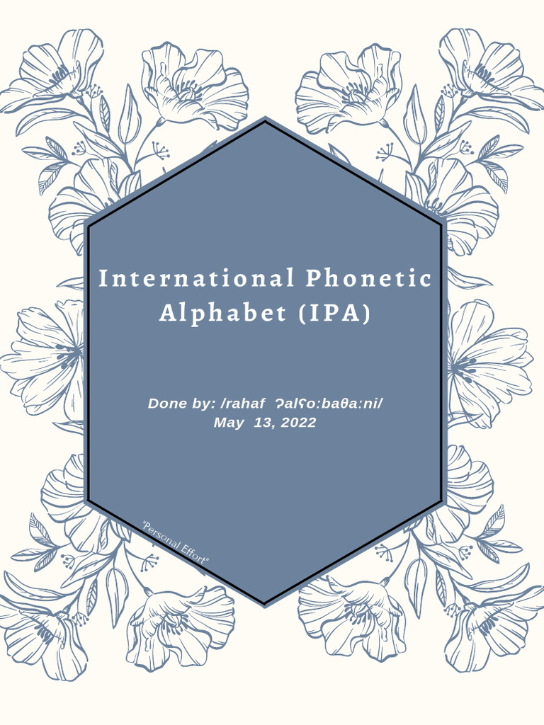 International Phonetic Alphabet | PDF