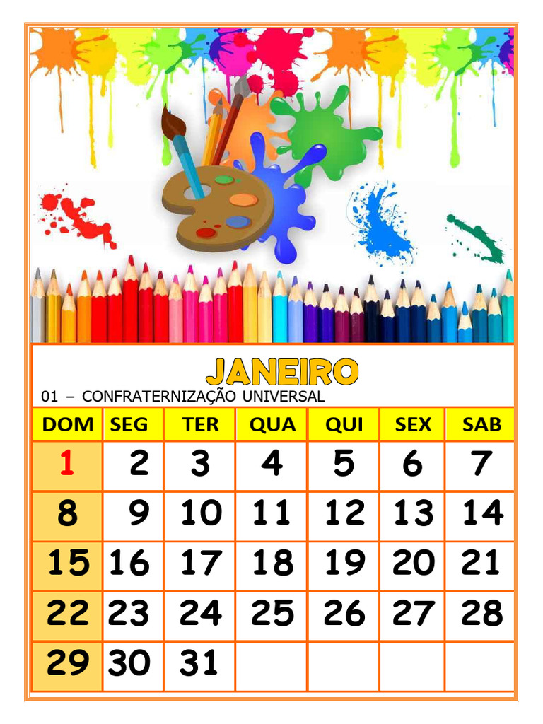 Calendário PINTANDO O SETE 2023 | PDF