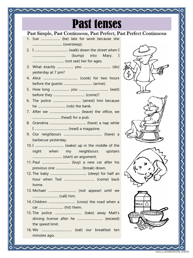 Mixed Tenses Pdf Mixed Tenses Exercises (key Included) ESL Worksheet