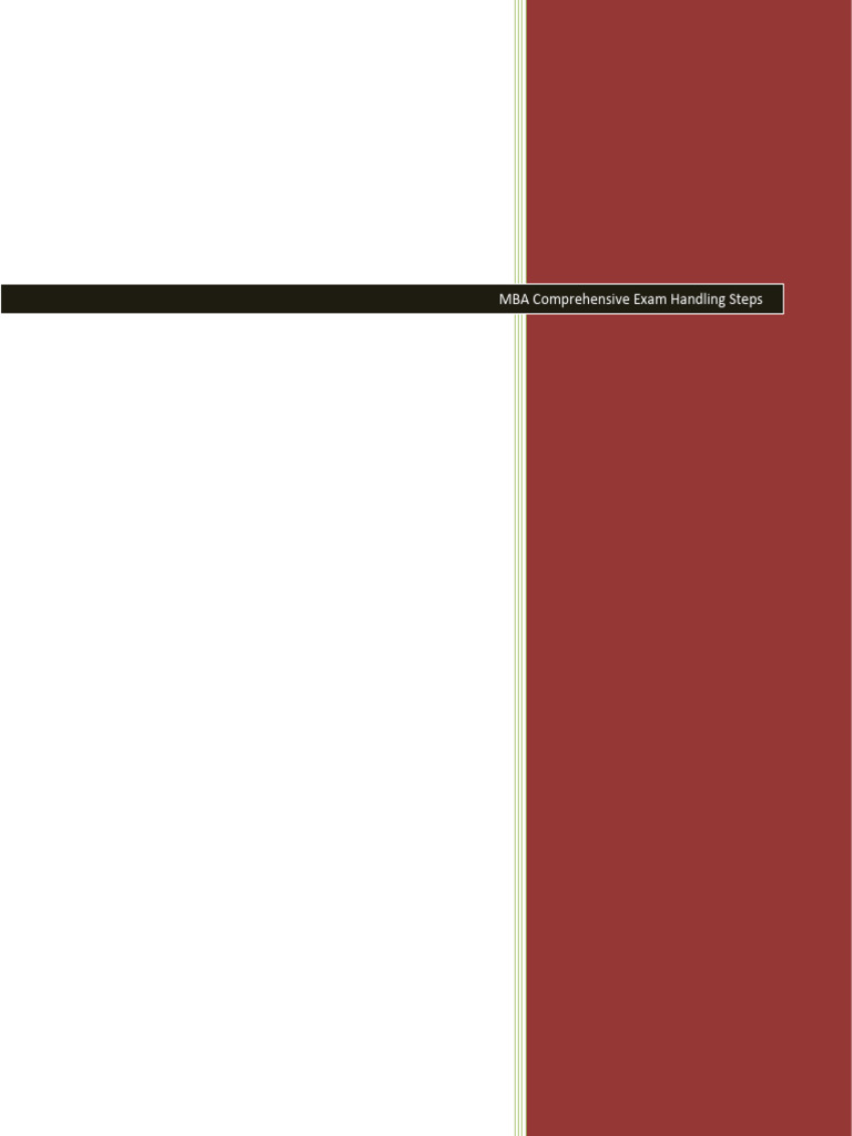 Comprehensive Exam Handling Steps PDF Taxes Supply Chain