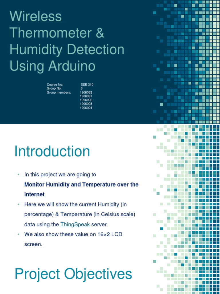 Wireless Thermometer and Humidity Detection Using Arduino | PDF | Humidity | Sensor