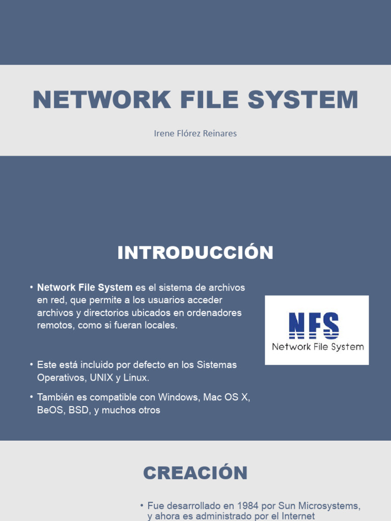 Network File System | PDF | Tecnología de sistema operativo | Software Network File System | PDF | Tecnología de sistema operativo | Software