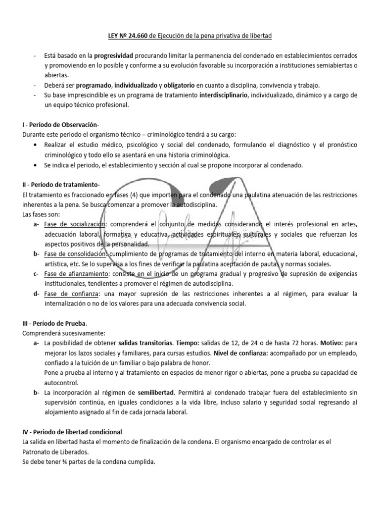 Ley 24660 | PDF | Disciplinas | Castigos