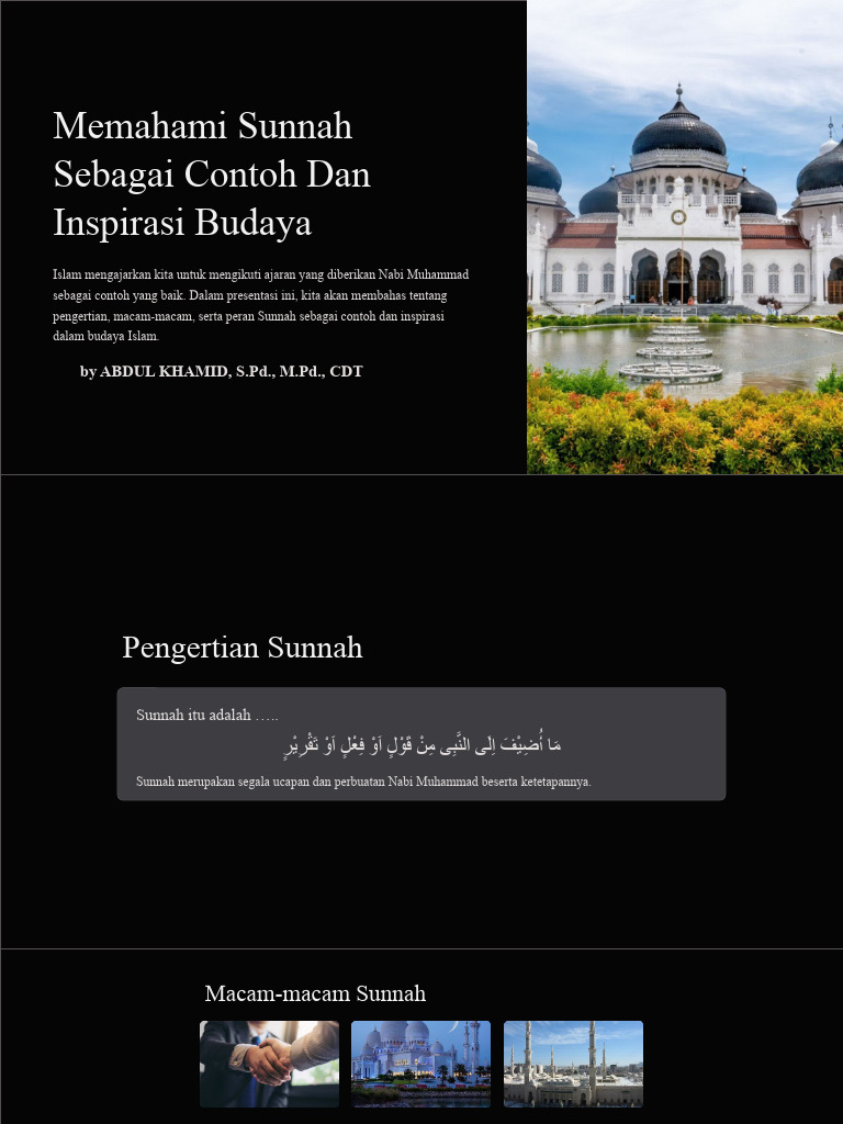 Memahami Sunnah Sebagai Contoh Dan Inspirasi Budaya | PDF