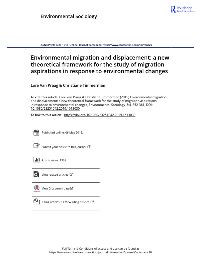 Environmental Migration Framework Explained | PDF | Human Migration ...