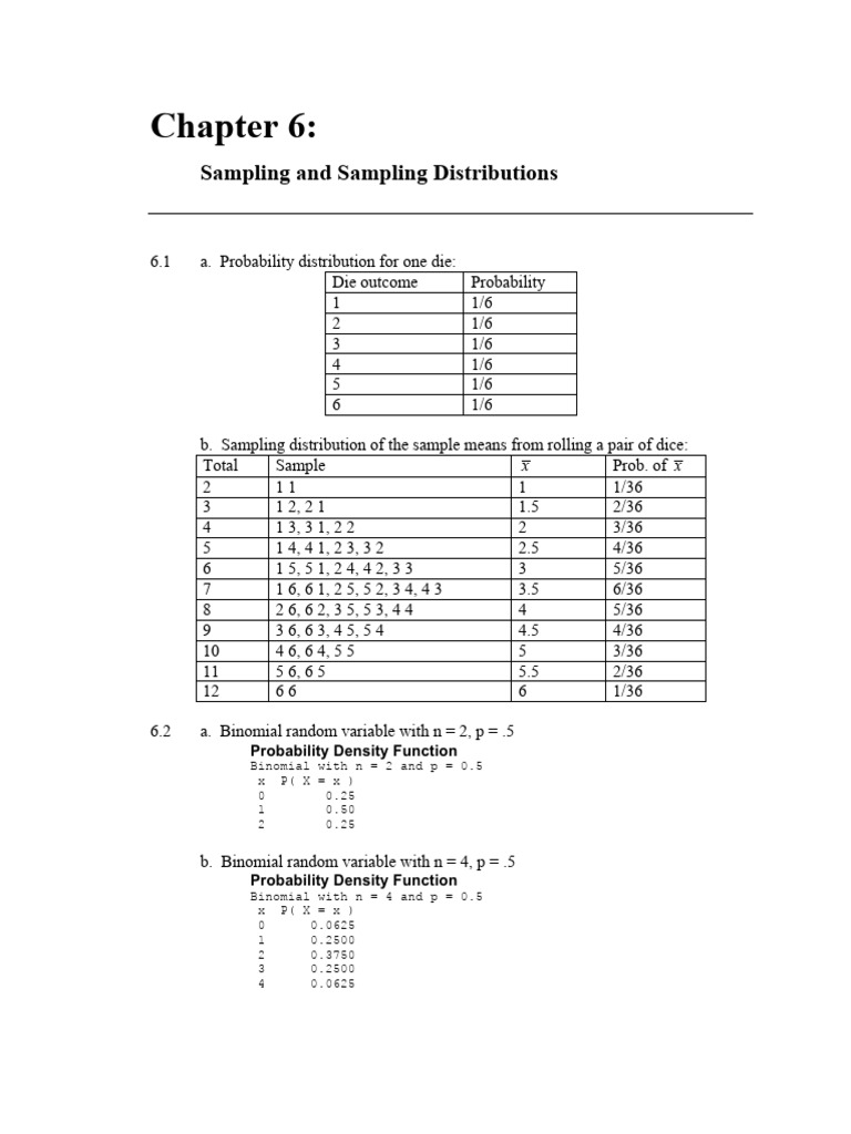 Newbold Stat7 Ism 06 | PDF | Probability Distribution | Standard Error