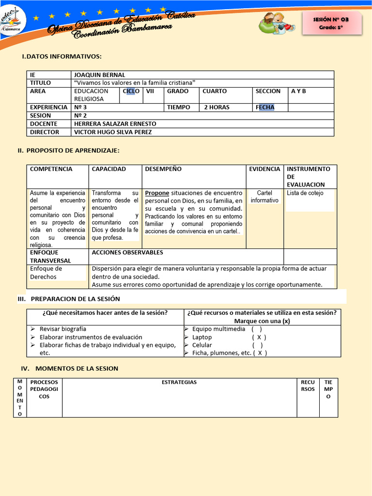 ACTIVIDAD #2 EXP #3 CUARTO Familia | PDF | Amor | Evaluación