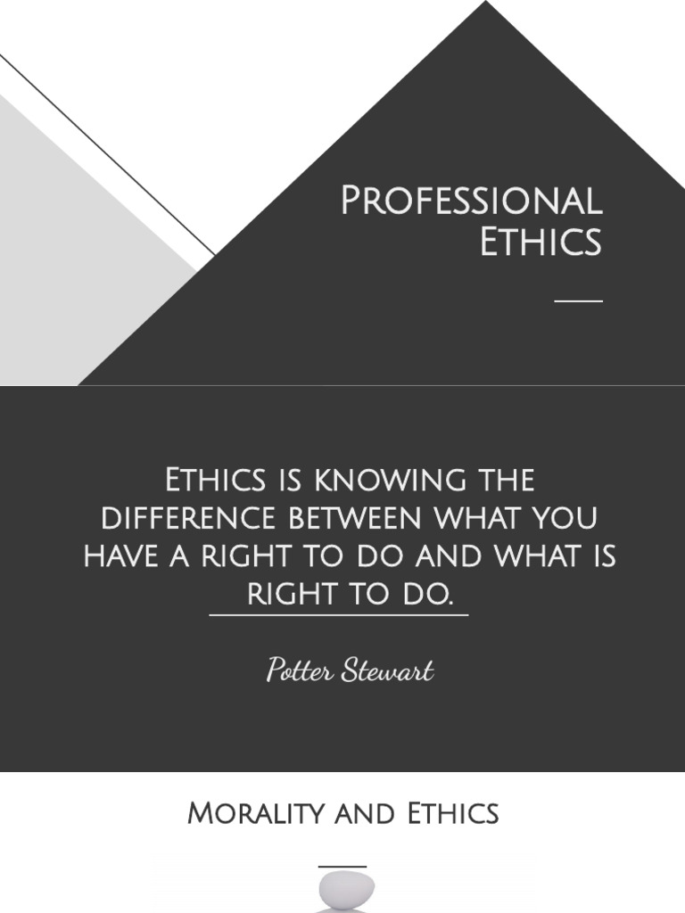 Professional Ethics | PDF | Engineer | Integrity