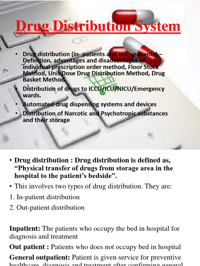 Chapter 4. Drug Distribution System | PDF | Medical Prescription | Pharmacy