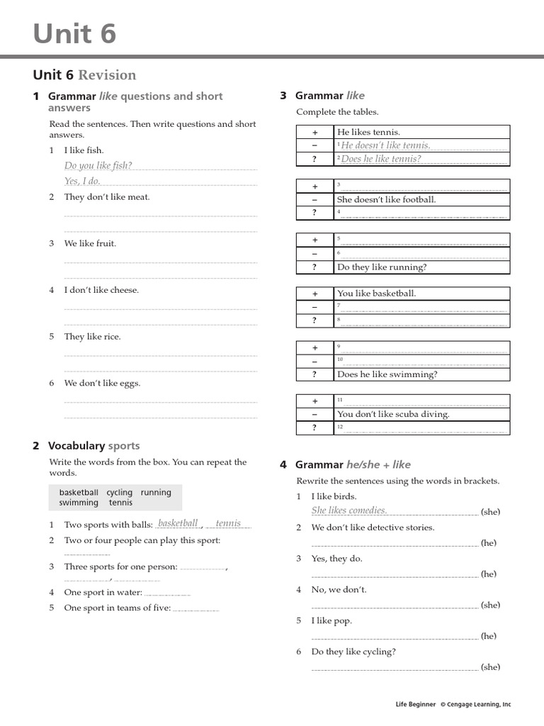 Beg Unit6 Revision Be | PDF | Languages | Foreign Language Studies