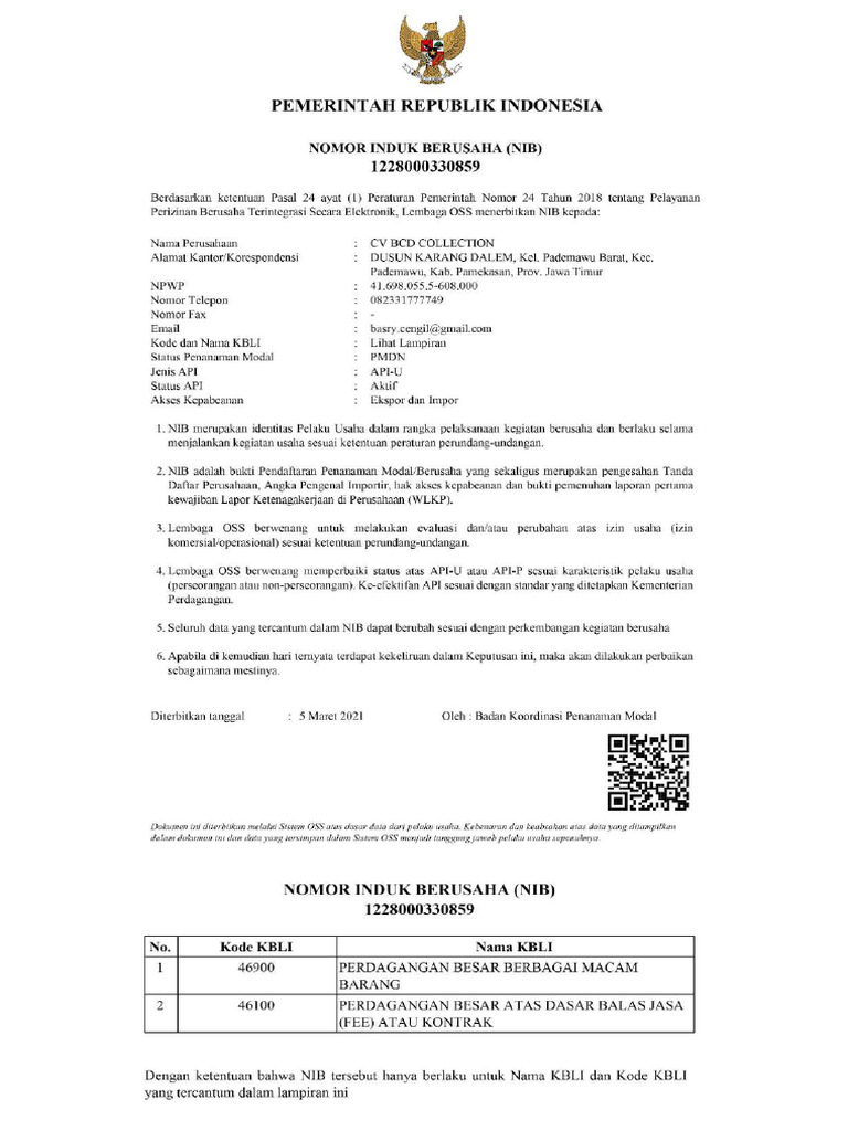 Nib BCD Collection | PDF