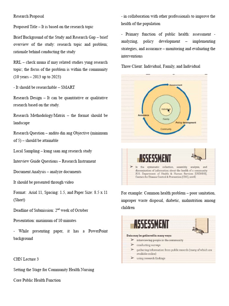 CHN Lecture 3 | PDF | Nursing | Public Health