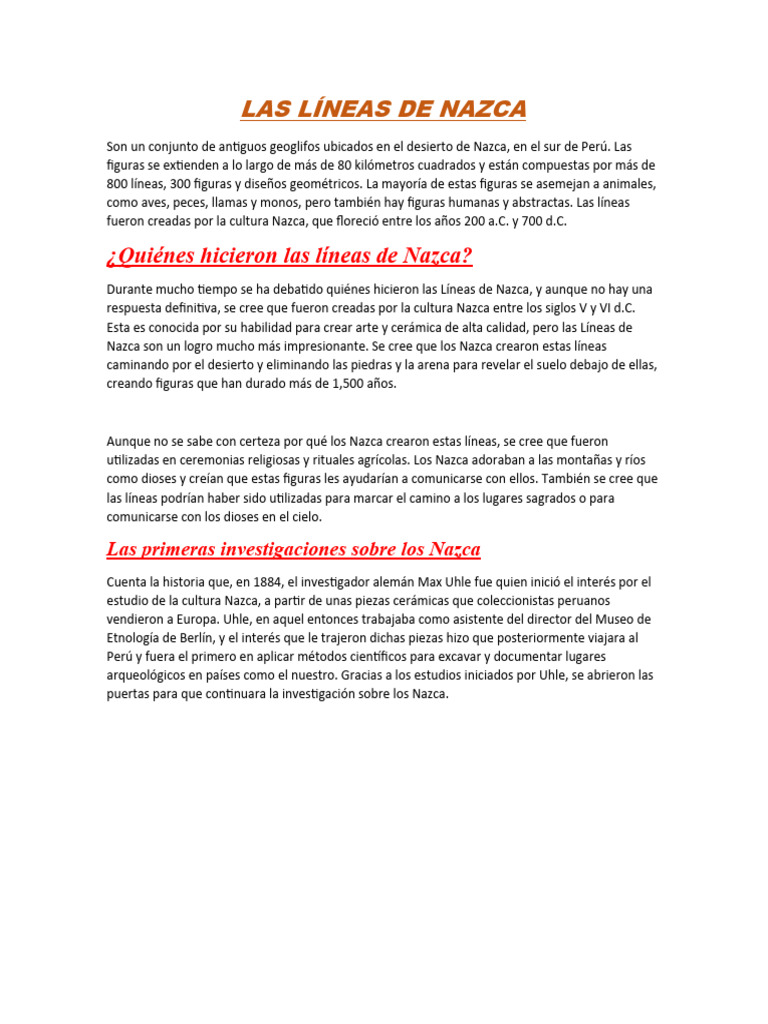 Las Líneas de Nazca | PDF