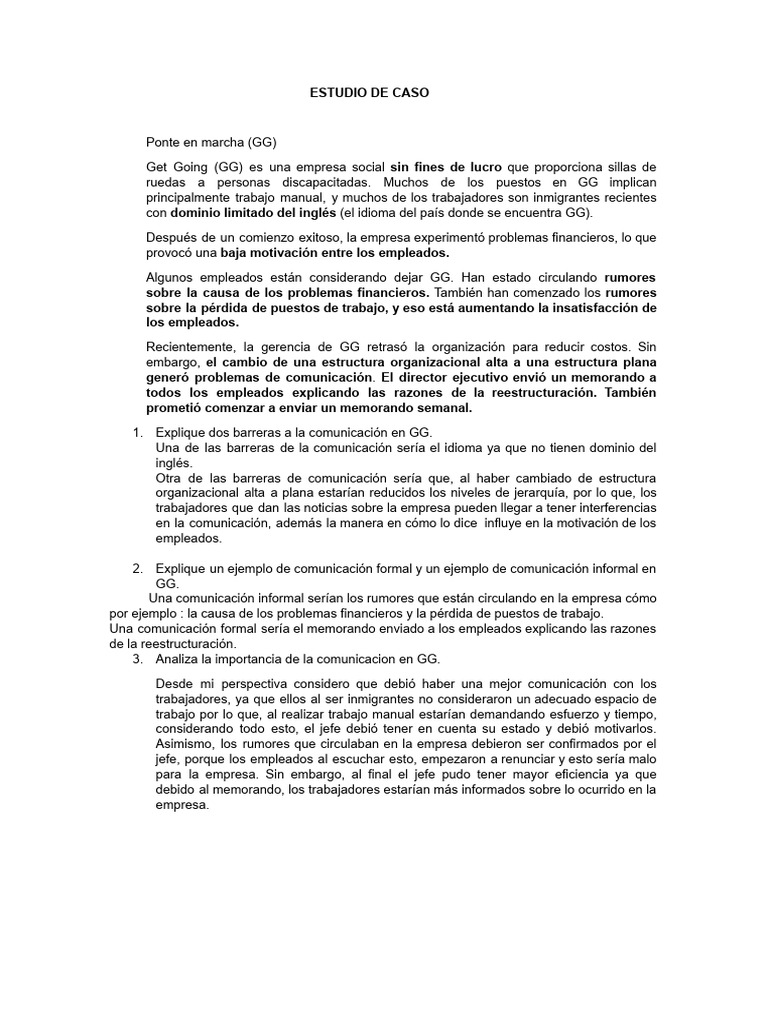 ESTUDIO DE CASO | PDF | Economias