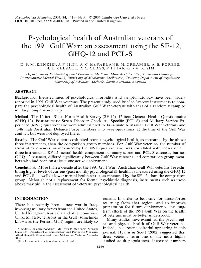 Mckenzie 2004 | Download Free PDF | Phobia | Mental Health