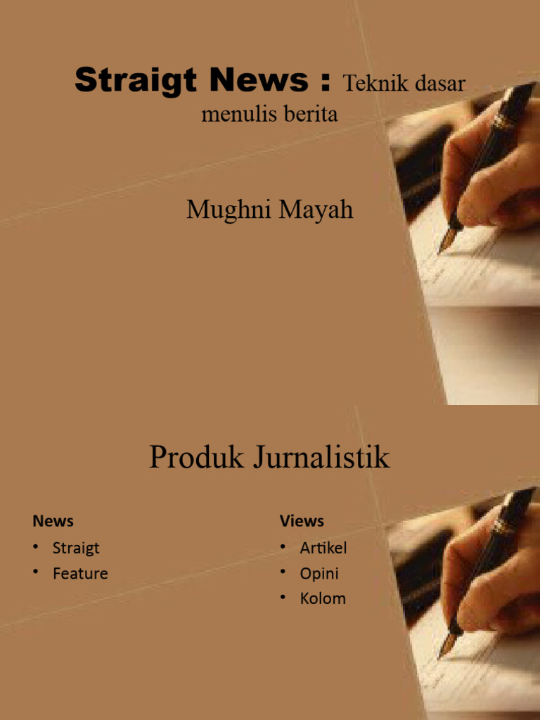 Teknik Dasar Menulis Straight News | PDF