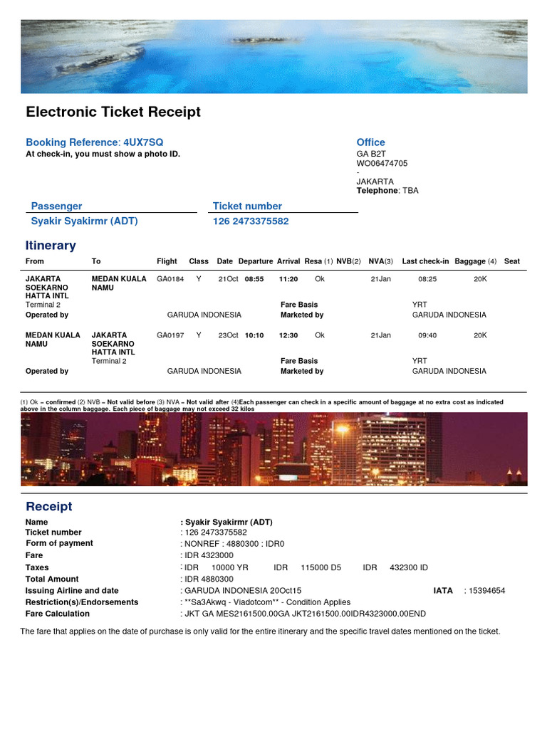 Your Electronic Ticket Receipt | PDF | Aviation | Transport