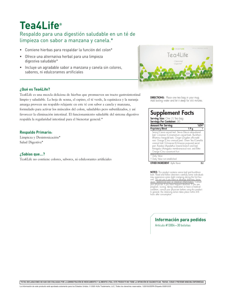 Tea 4 Life | PDF | Comida y bebida | Plantas