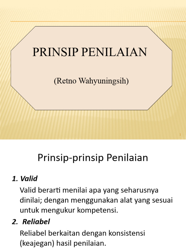 Prinsip-Prinsip Penilaian-Pan-Pap | PDF