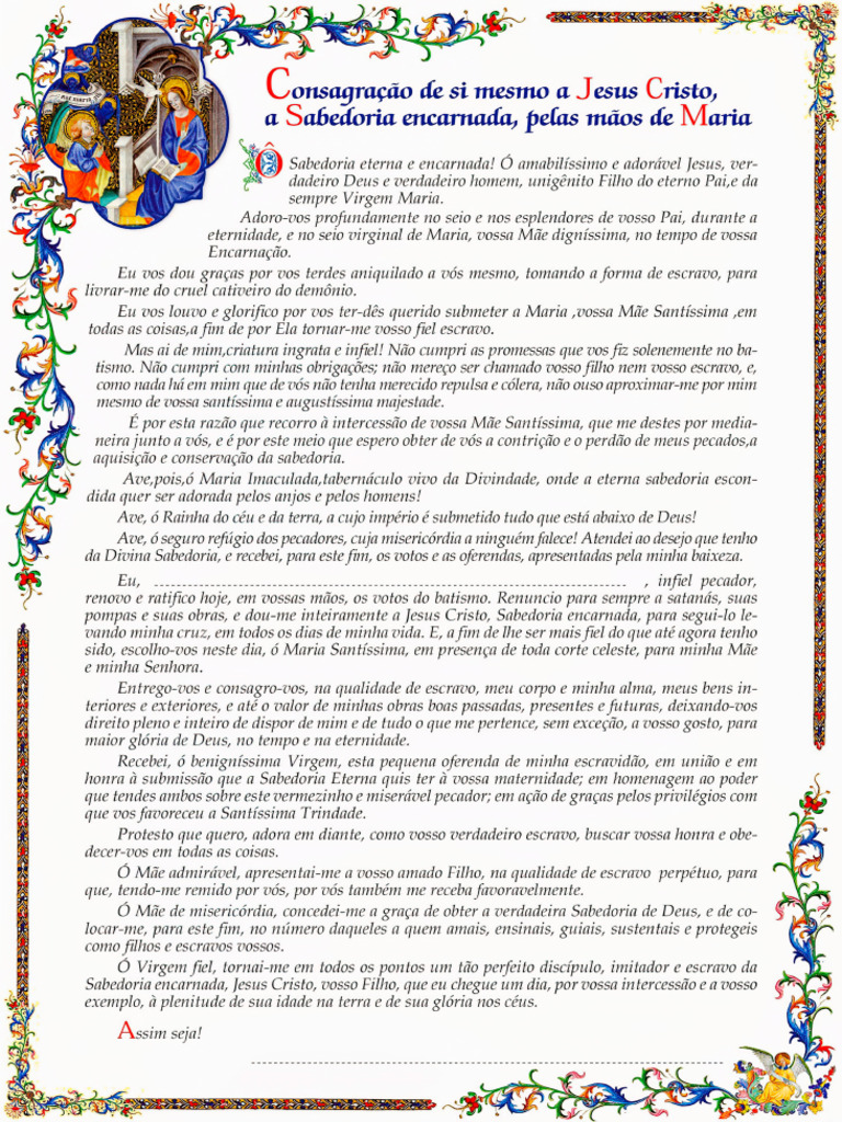 Formula 2 Consagração A Nossa Senhora Papel A3 Ou A4 Pdf