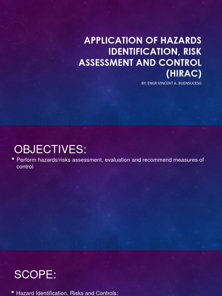03 - Hazards Identification, Risk Assessment and Control | PDF ...