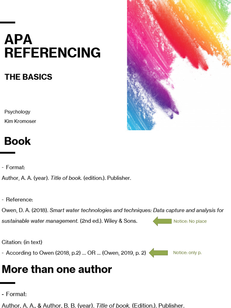 APA Referencing | PDF | Apa Style | Written Communication