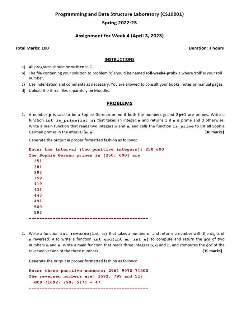 Assignment 4 | PDF | Integer (Computer Science) | Computer Science Assignment 4 | PDF | Integer (Computer Science) | Computer Science
